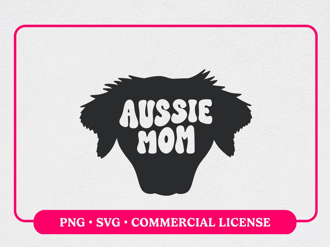 Aussie Mom Retro Svg Aussie Head Silhouette Svg Aussie Mom - Etsy