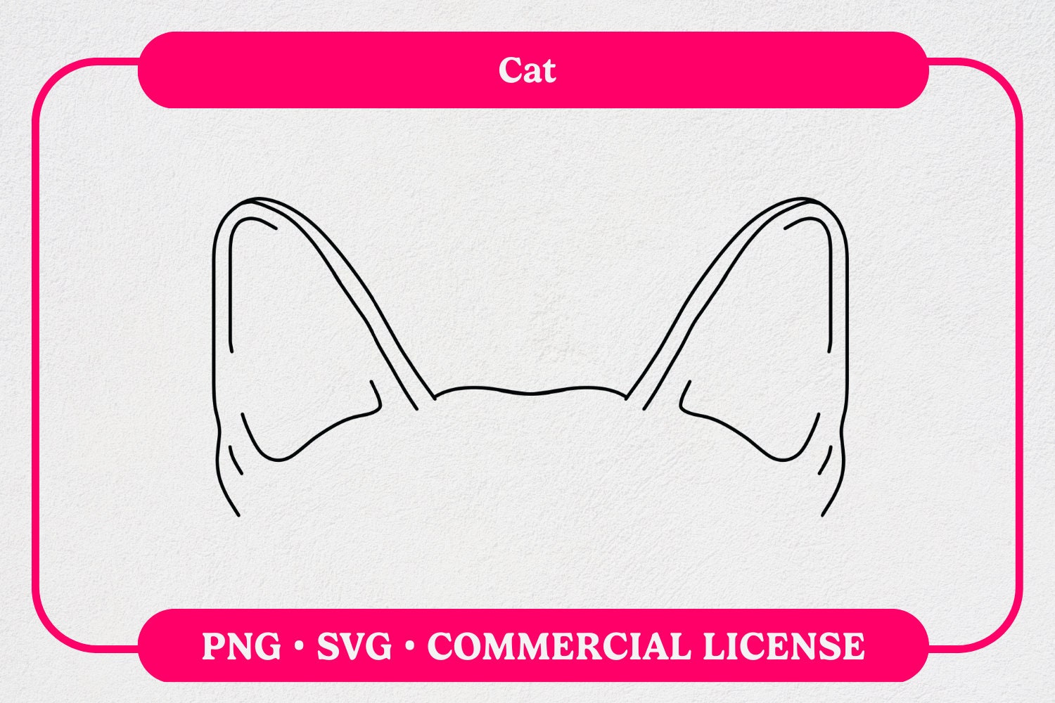 Standard Cat Ears Outline Svg Png Digital Download For Cricut Etsy Canada