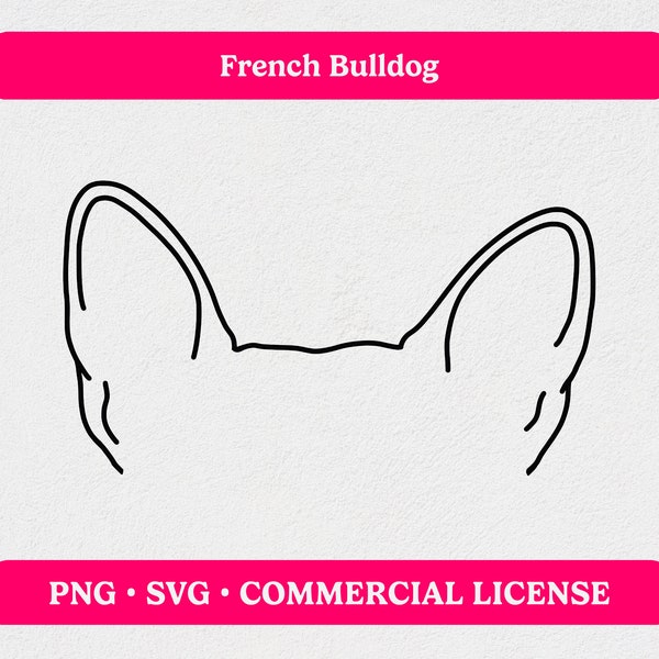 French Bulldog Outline Svg - Etsy