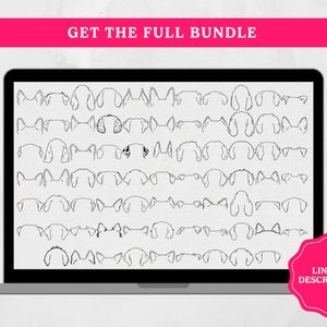 Boxer Dog Ear Outline SVG, PNG, PES Digital Download for Cricut and ...