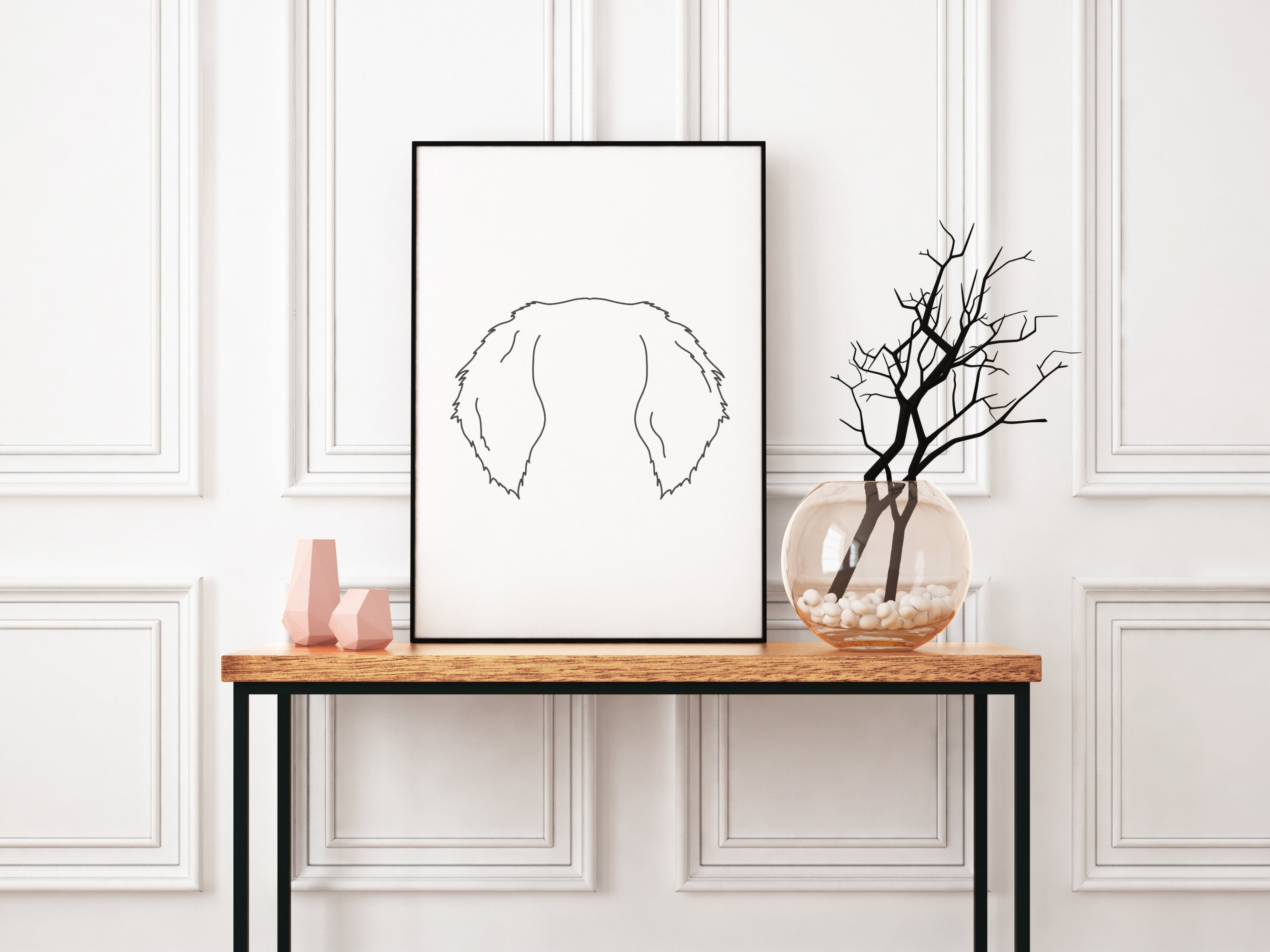 English Setter Dog Ear Outline SVG PNG: Cricut Silhouette (digital ...