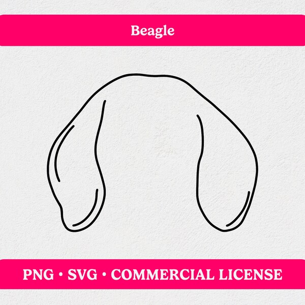 Beagle Dog Ear Outline Svg - Etsy