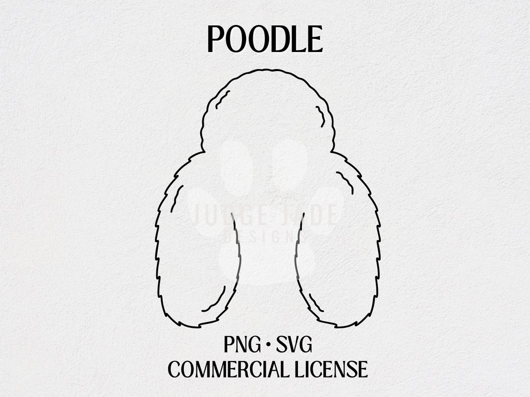 Poodle Dog Ear Outline SVG, PNG Digital Download for Cricut and ...