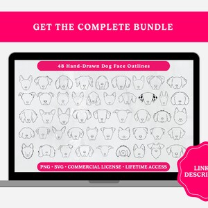 Lab Face Outline Drawing SVG PNG Digital Download Dog Face - Etsy Canada