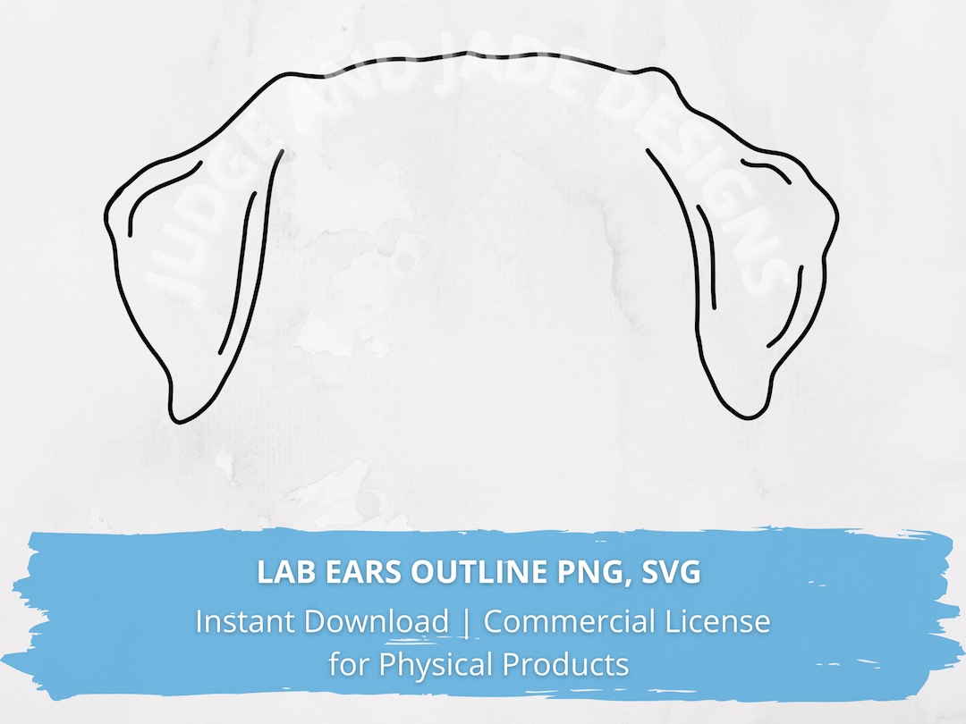 Lab Dog Ear Outline SVG PNG Digital Download for Cricut and - Etsy Ireland