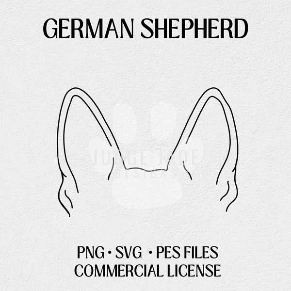 German Shepherd Dog Ear Decals - Etsy