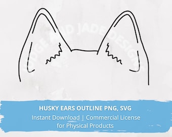 Husky Dog Outline - Etsy