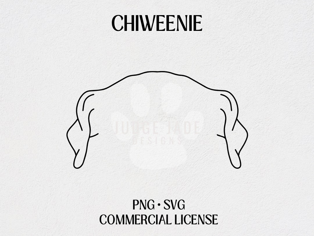 Chiweenie Dog Ear Outline: SVG, PNG (digital Download) - Etsy