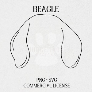 Beagle Dog Ear Outline SVG, PNG Digital Download for Cricut and ...