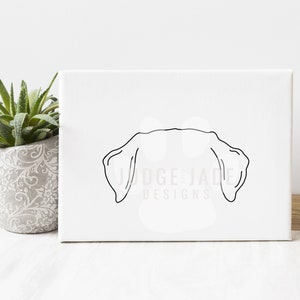 Lab Dog Ear Outline: SVG, PNG, PES Digital Download - Etsy