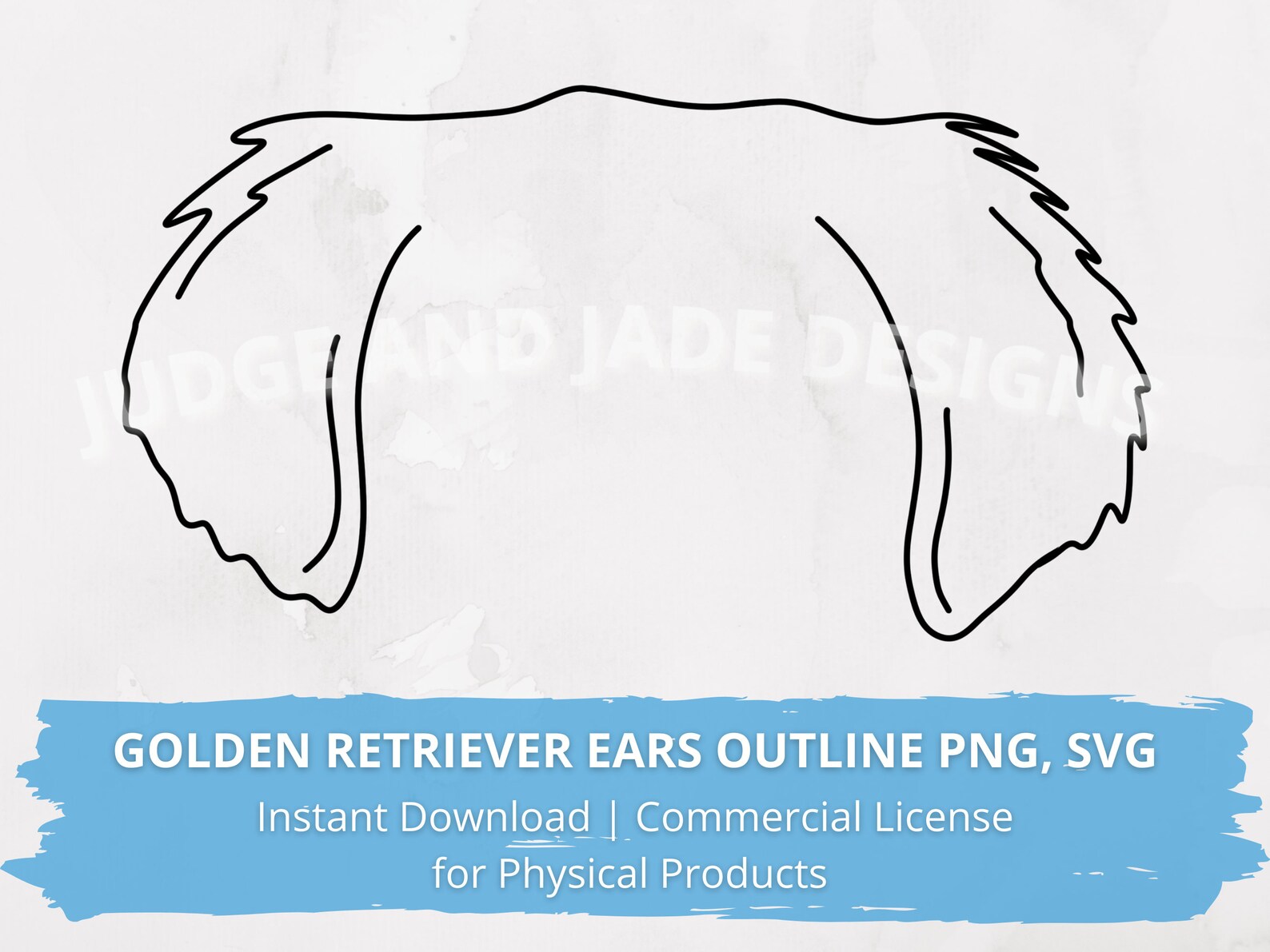 Golden Retriever Dog Ear Outline SVG PNG Digital Download for - Etsy UK
