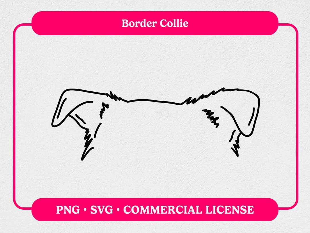 Border Collie Dog Ear Outline SVG PNG Digital Download for - Etsy Border Collie Dog Ear Outline SVG PNG Digital Download for - Etsy