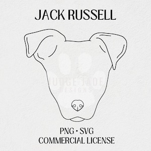 Jack Russell Face Outline SVG: Dog Breed Design (digital Download) - Etsy