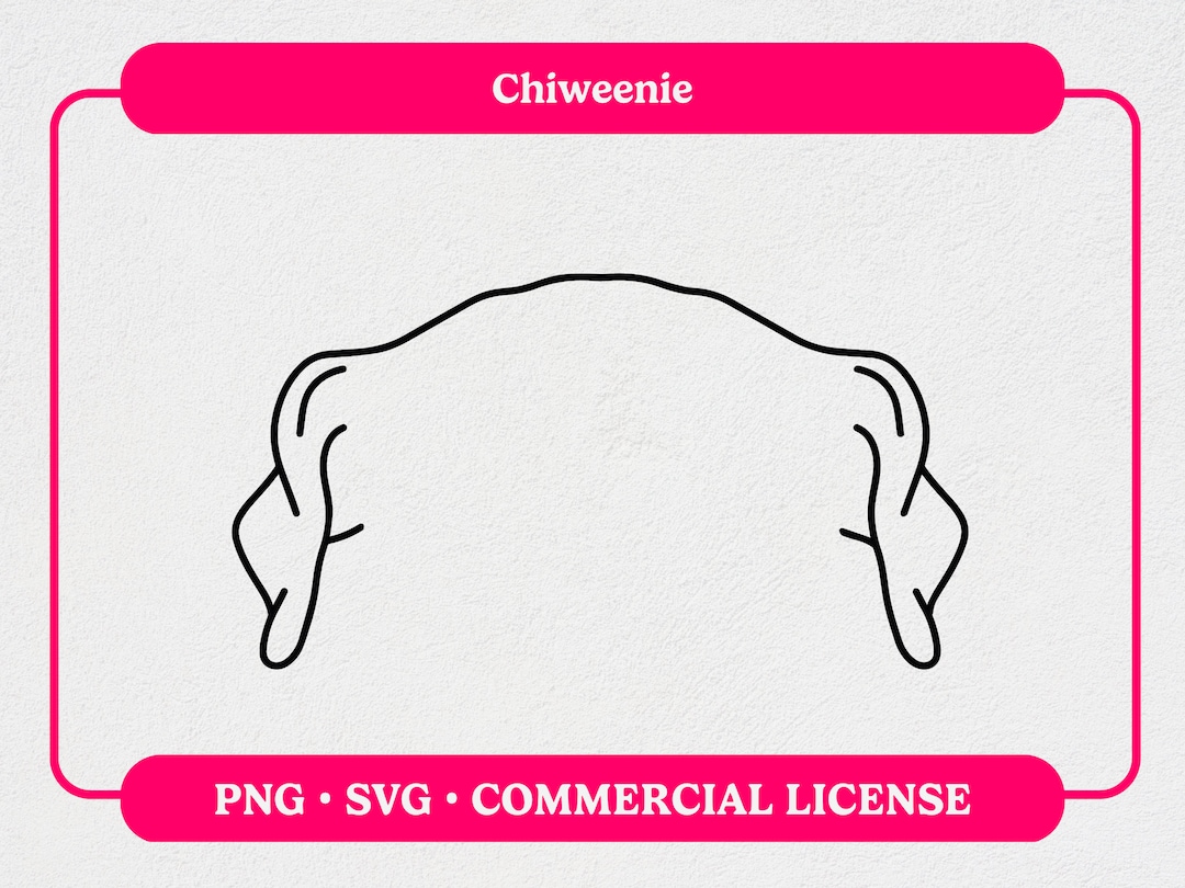 Chiweenie Dog Ear Outline SVG PNG Digital Download for Cricut - Etsy