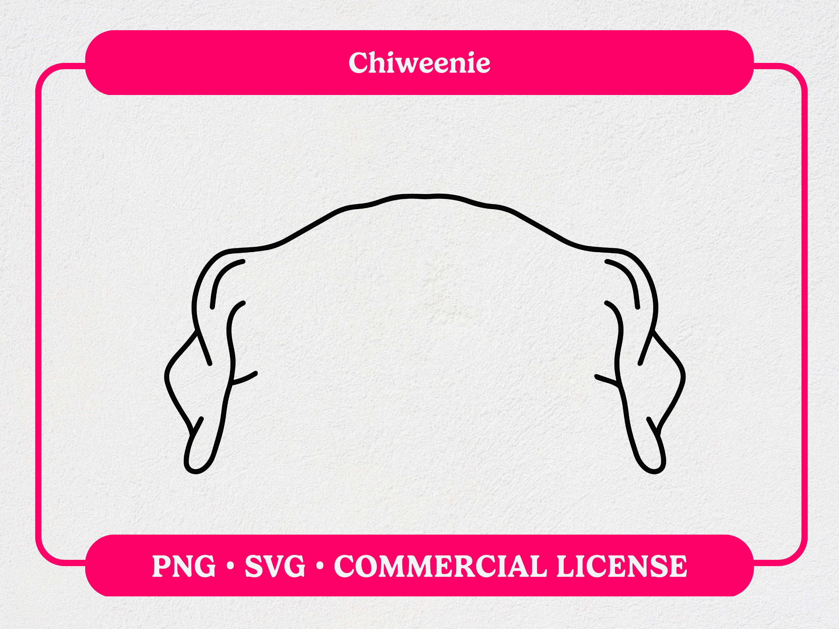 Chiweenie Dog Ear Outline SVG PNG Digital Download for Cricut - Etsy UK