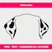 Dalmatian Dog Ear Outline SVG PNG Digital Download for Cricut - Etsy