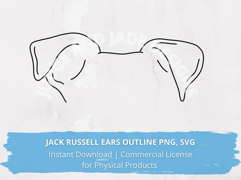 Jack Russell Dog Ear Outline SVG PNG Digital Download for - Etsy India