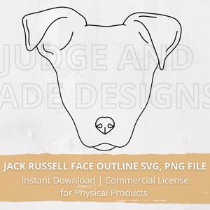 Jack Russell Face Outline Drawing SVG PNG Digital Download - Etsy