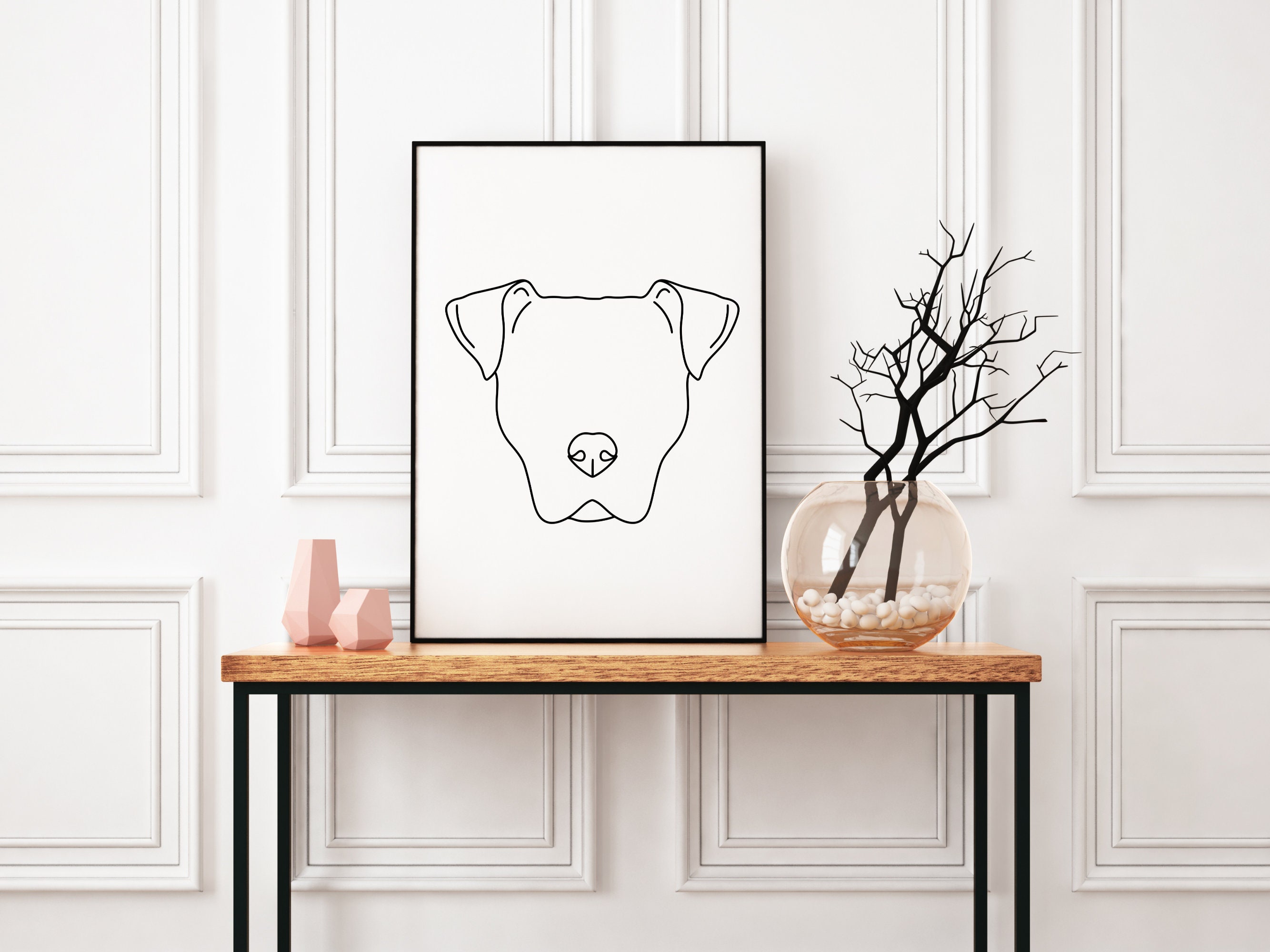 Pitbull Face Outline Drawing: SVG, PNG (digital Download) - Etsy