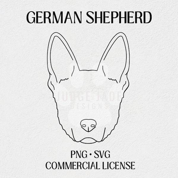 German Shepherd Head Silhouette Svg - Etsy