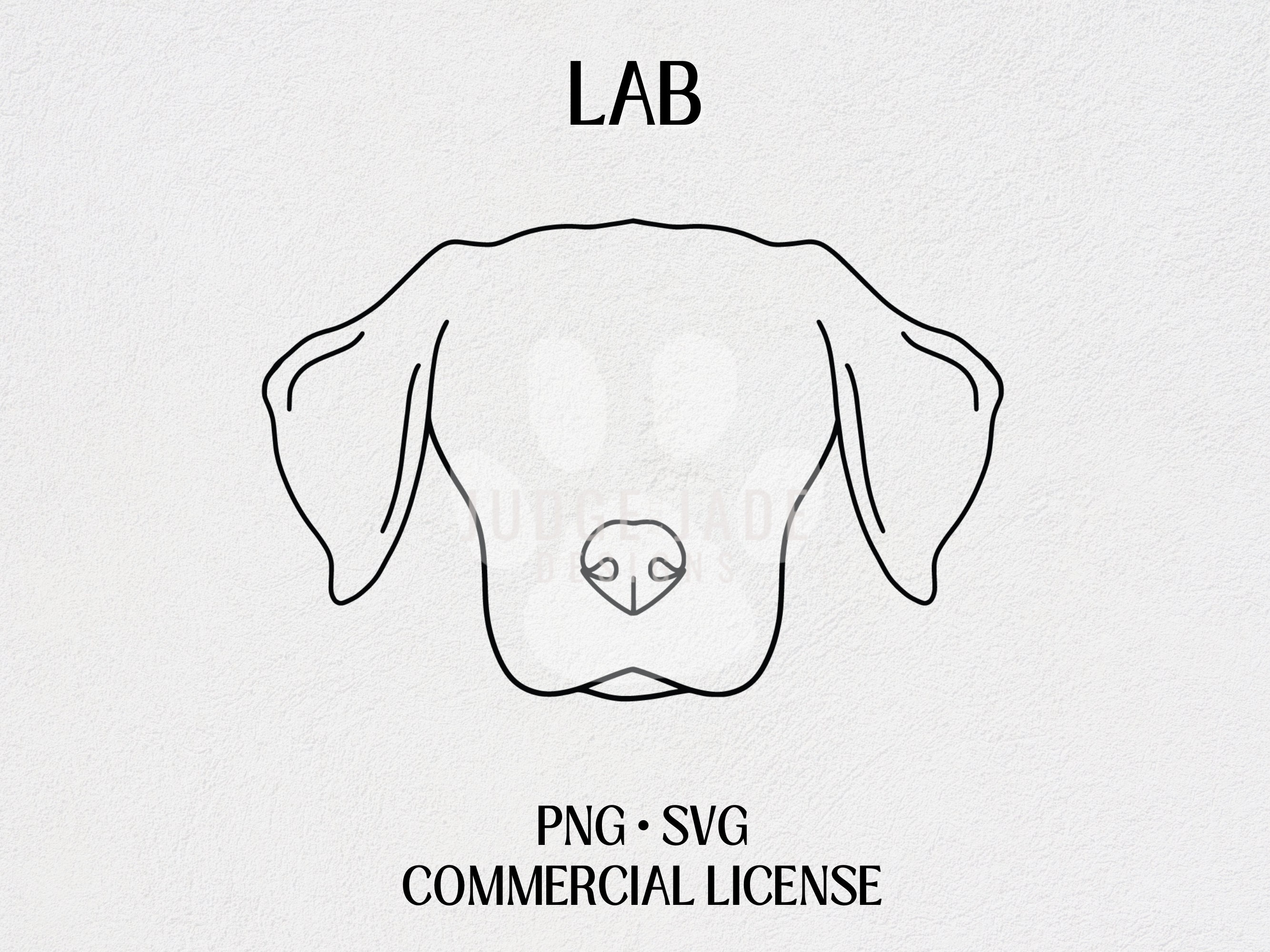 Black Lab Face Outline