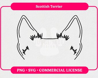 Cavapoo Dog Ear Outline SVG PNG Digital Download for Cricut - Etsy