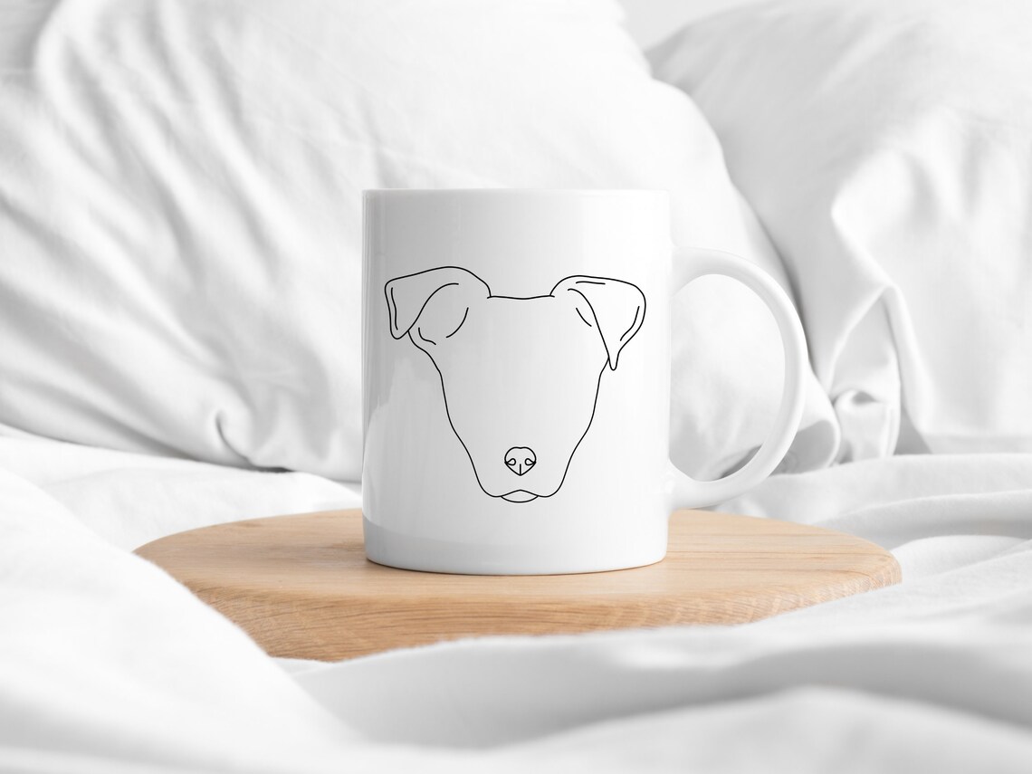Jack Russell Face Outline SVG: Dog Breed Design (digital Download ...