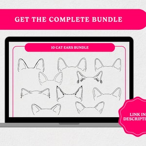 Standard Cat Ears Outline SVG, PNG Digital Download for Cricut and ...