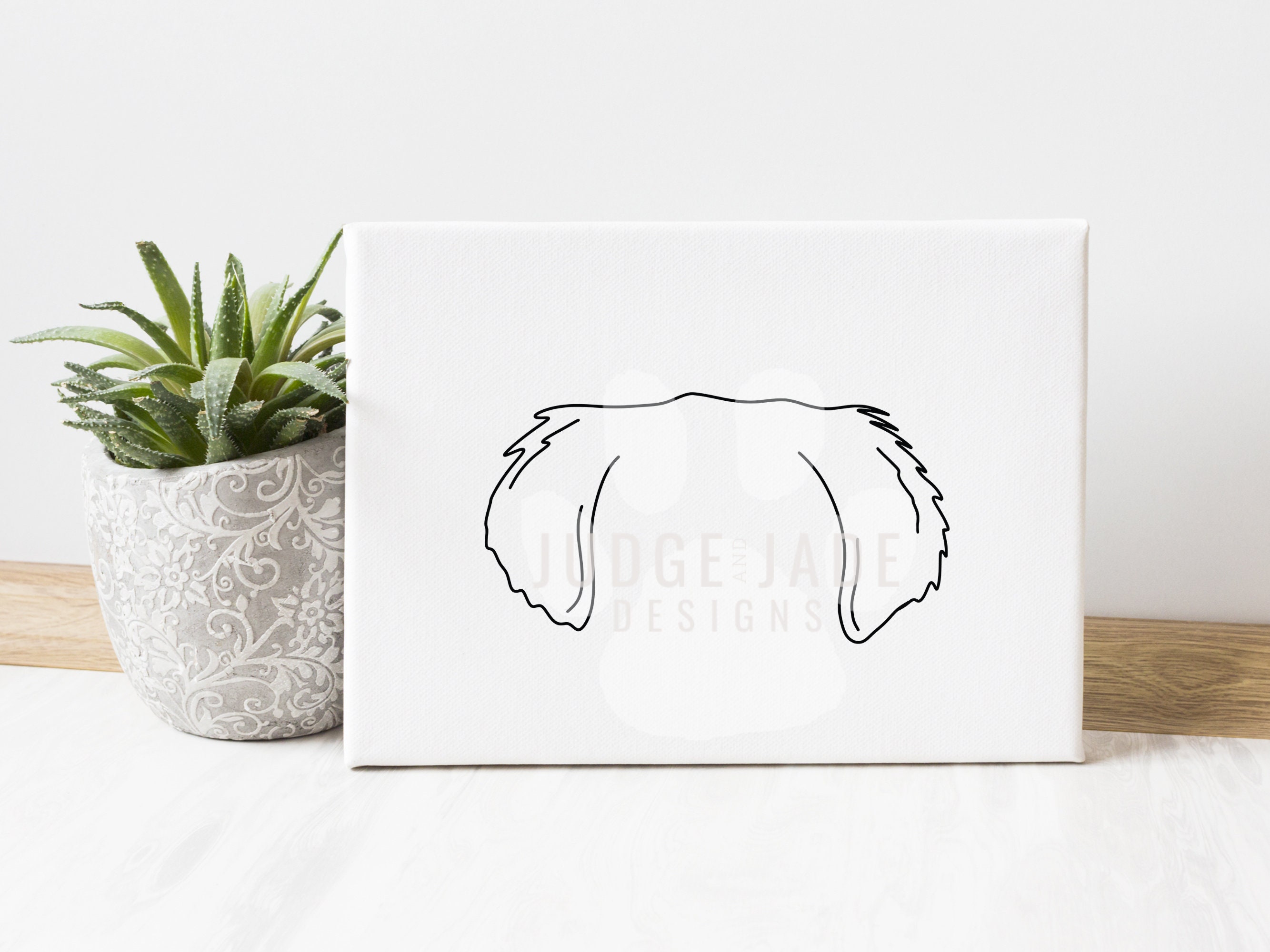 Golden Retriever Ear Outline: SVG, PNG, PES (digital Download) - Etsy