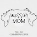 Aussie Mom Dog Ear Svg Png Design, Dog Mom Svg, Dog Breed Clip Art ...
