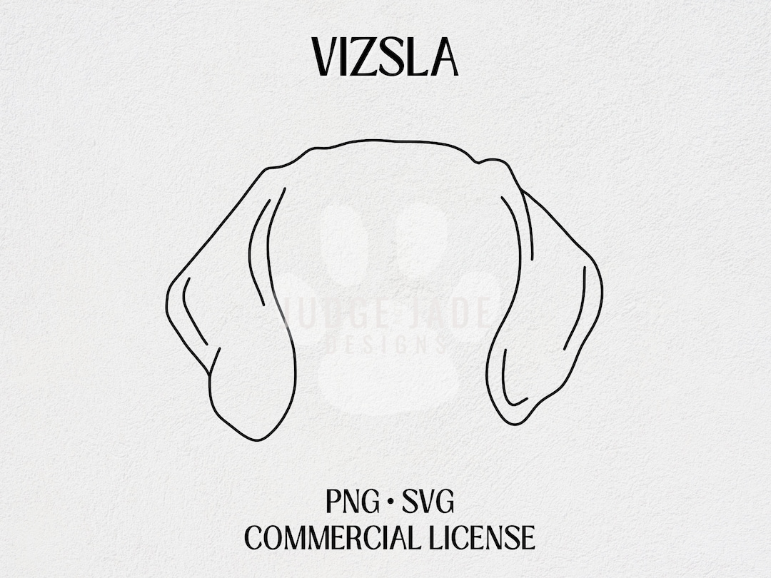 Vizsla Dog Ear Outline SVG, PNG Digital Download for Cricut and ...