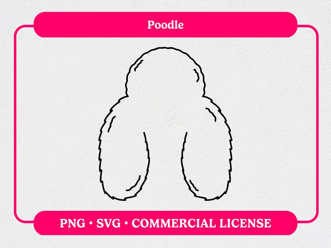 Poodle Dog Ear Outline SVG PNG Digital Download for Cricut - Etsy UK