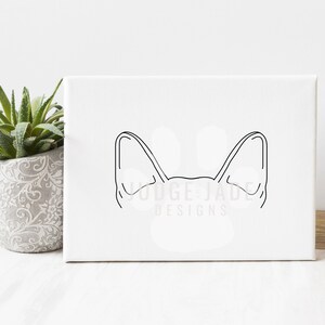 Standard Cat Ears Outline SVG, PNG Digital Download for Cricut and ...