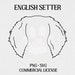 English Setter Dog Ear Outline SVG PNG: Cricut Silhouette (digital ...