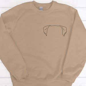 Boxer Dog Ear Outline SVG, PNG, PES Digital Download for Cricut and ...