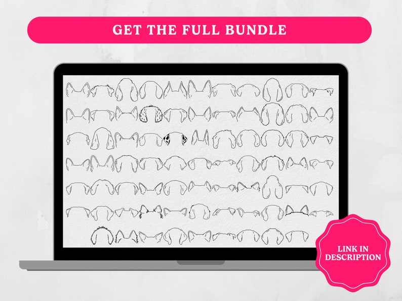 Pit Breed Dog Ear Outline SVG PNG Digital Download for Cricut - Etsy