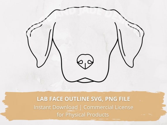 Lab Face Outline Drawing SVG PNG Digital Download - Etsy