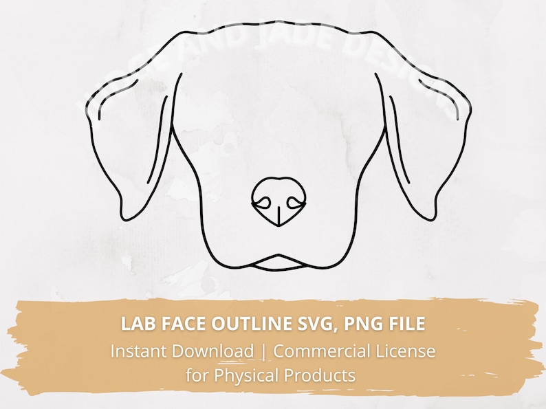 Lab Face Outline Drawing SVG PNG Digital Download - Etsy UK