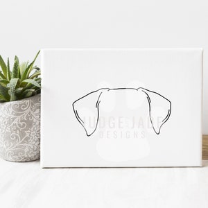 Rhodesian Ridgeback Dog Ear Outline: SVG, PNG (digital Download) - Etsy