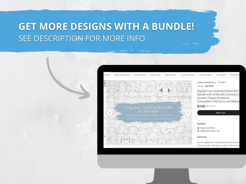Cocker Spaniel Dog Ear Outline SVG PNG Digital Download for - Etsy