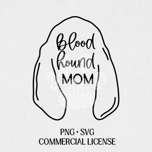 Bloodhound Mom Dog Ear Svg Png Design, Dog Mom Svg, Dog Breed Clip Art ...