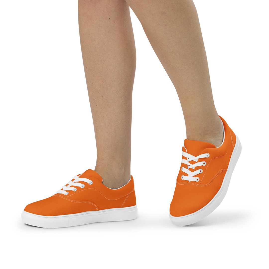 PURE ORANGE - Women’s Lace-up Canvas Shoes - Etsy