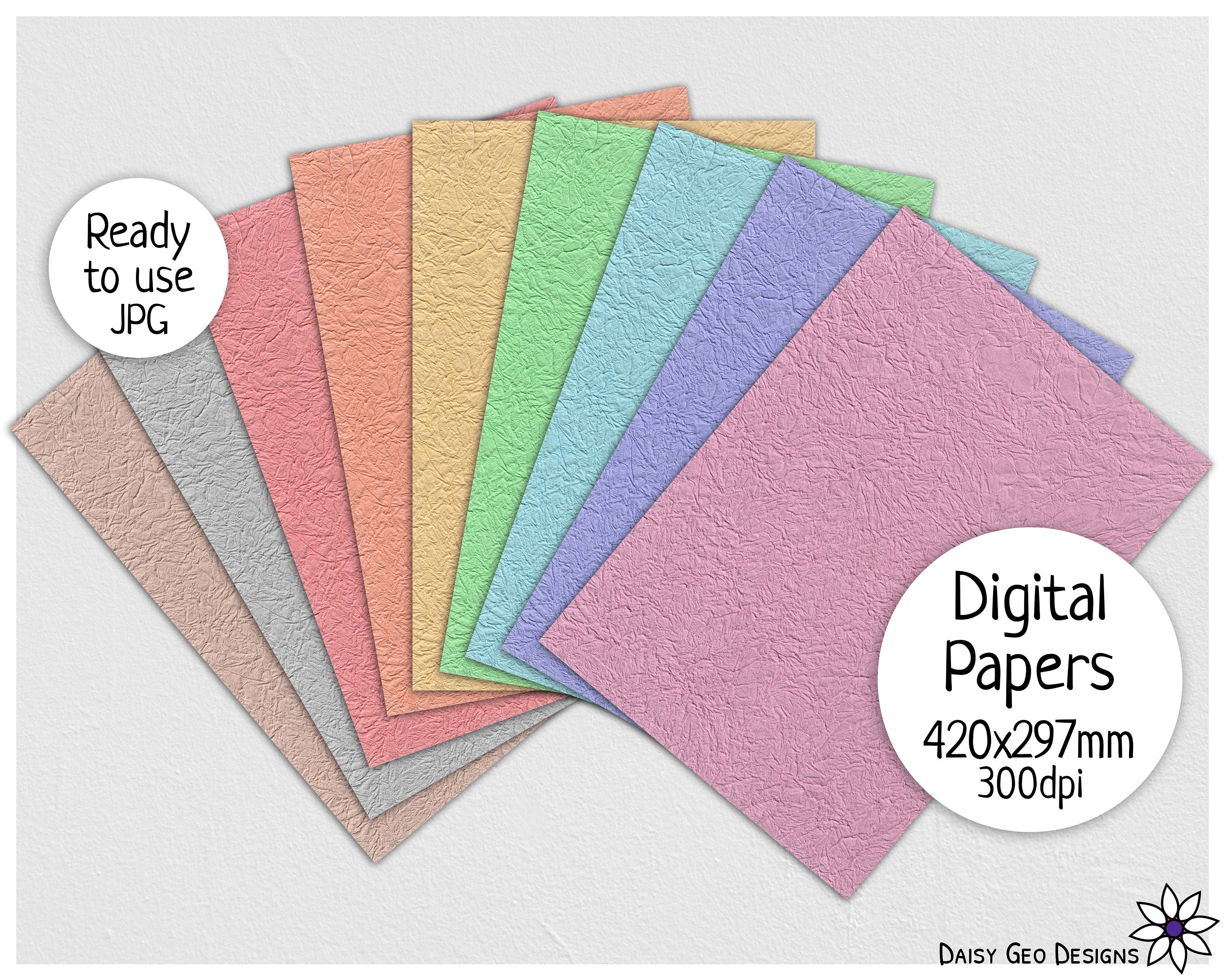 Scrunched Paper Texture, A3 Digital, Screwed up Card, Scrapbook ...