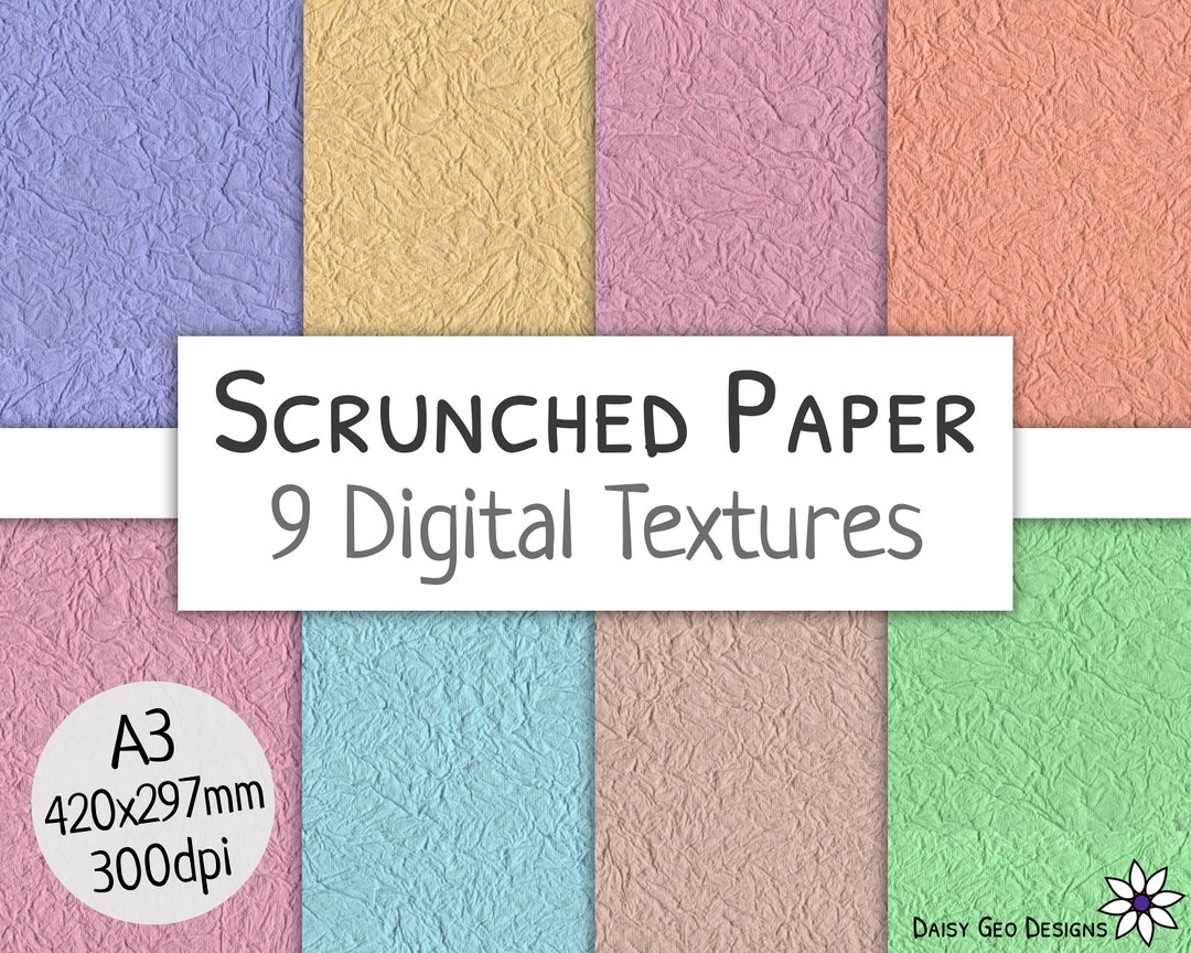 Scrunched Paper Texture, A3 Digital, Screwed up Card, Scrapbook ...