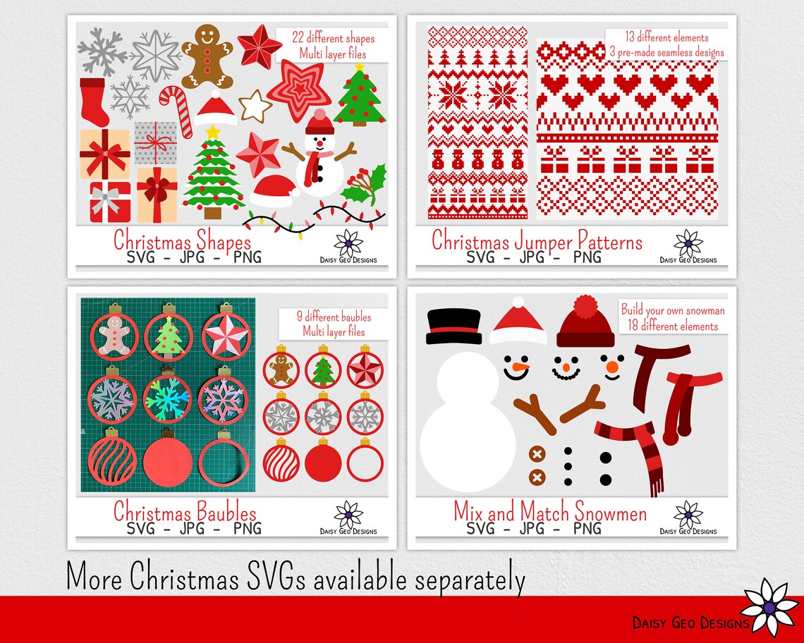 Mix and Match Snowmen SVG Layered Decorations Cricut - Etsy