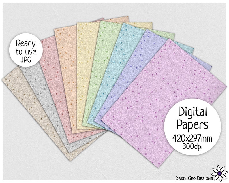 Polka Dot Wallpaper Texture, A3 Digital Paper, Scrapbook Printable ...