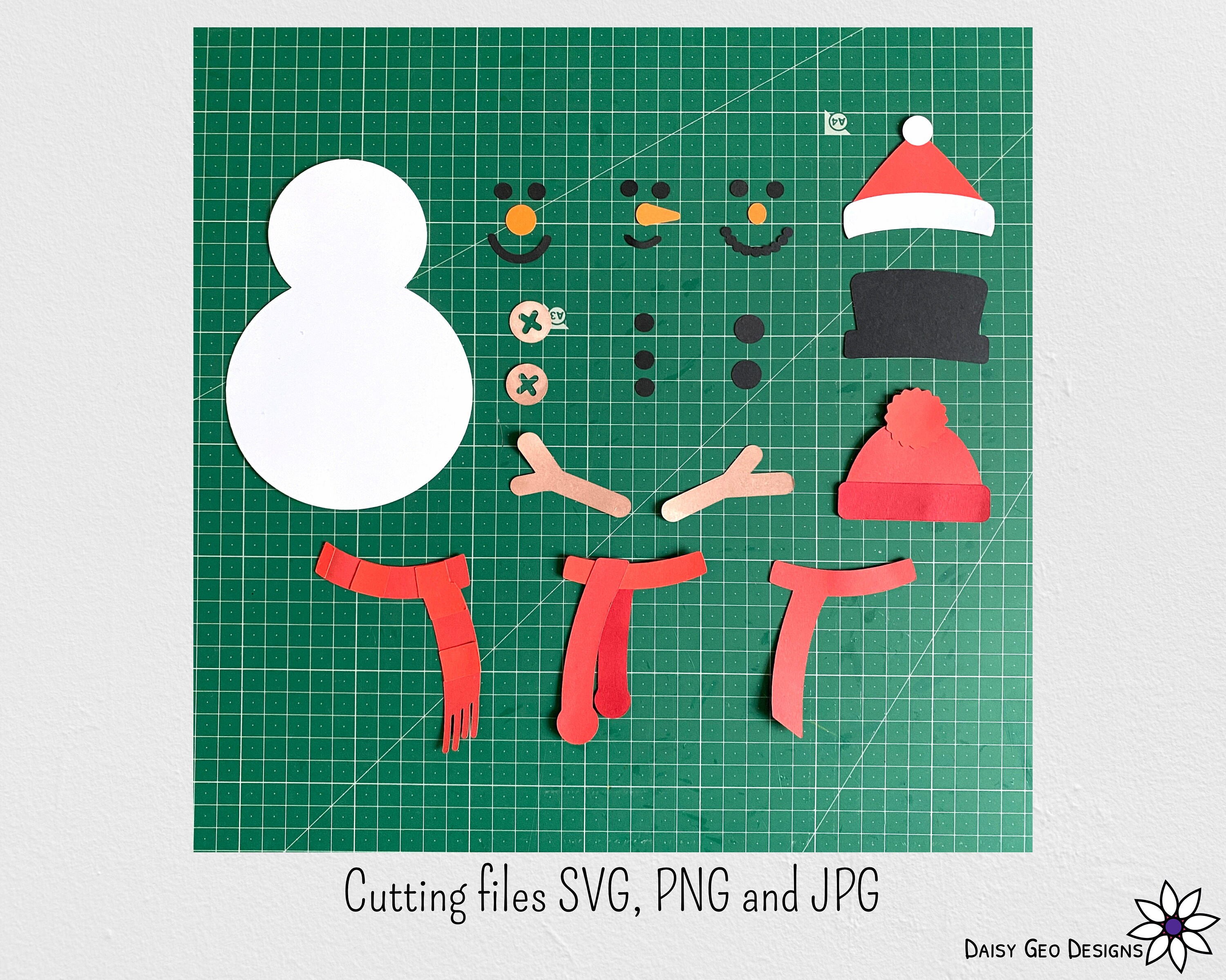 Mix and Match Snowmen SVG, Layered Decorations, Cricut Silhouette Cut ...