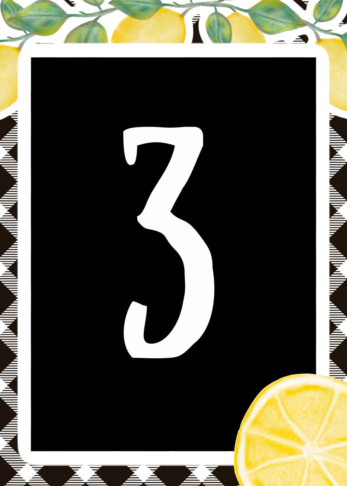 Lemon Themed Class Alphabet and Numbers Set. You Print Digital Down ...