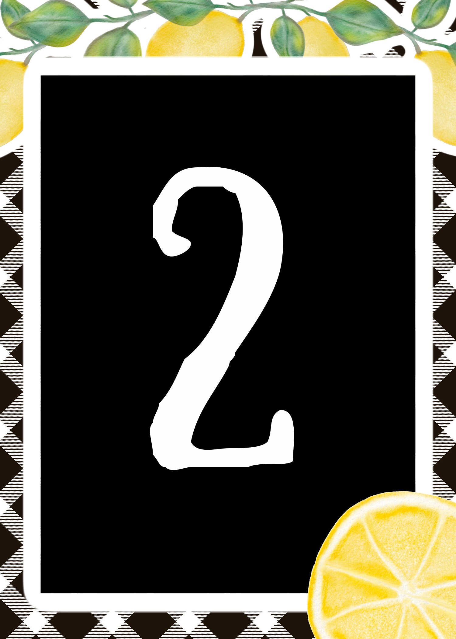 Lemon Themed Class Alphabet and Numbers Set. You Print Digital Down ...