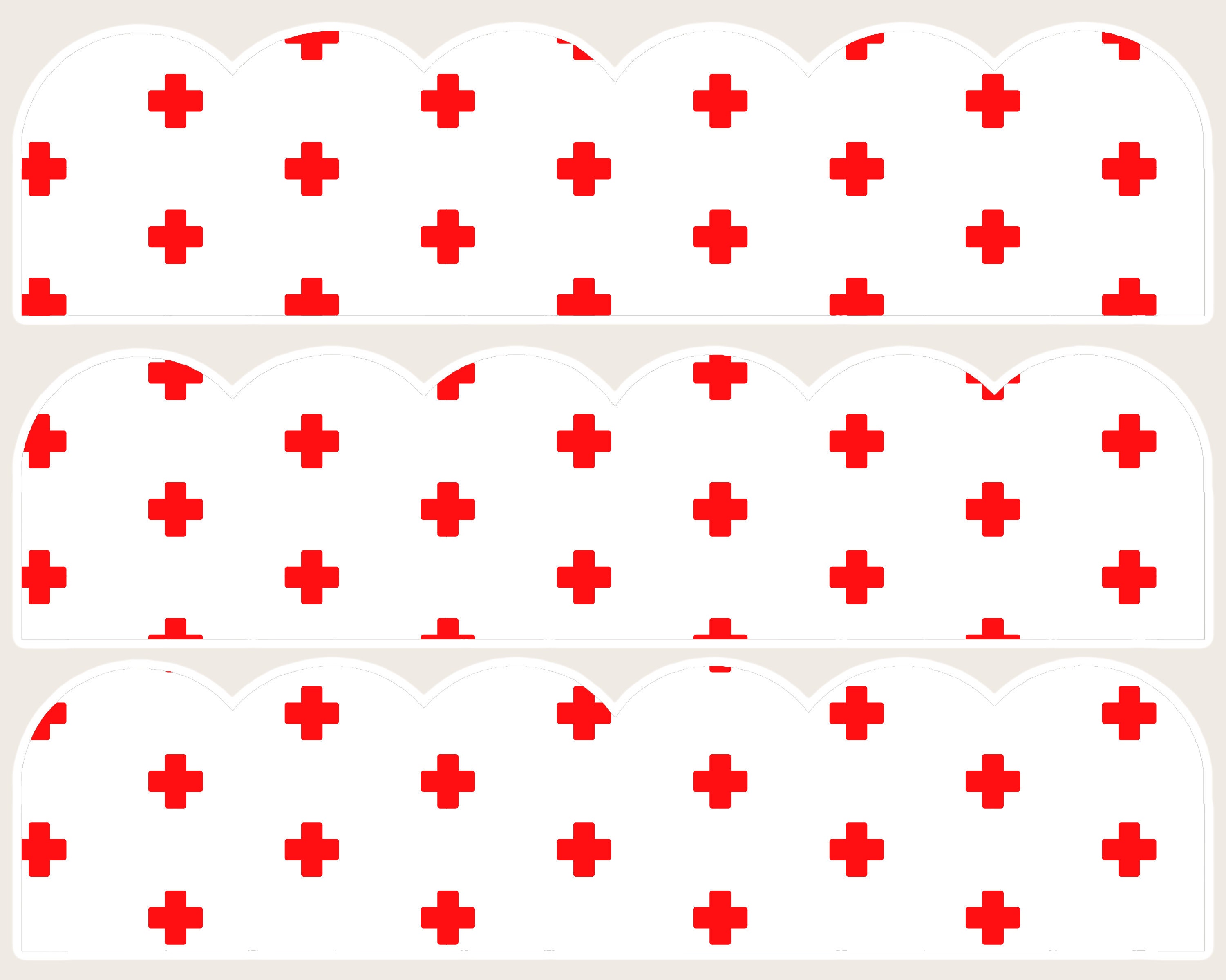 Medical Border, Blue and White Polka Dot Classroom Border. You Print ...